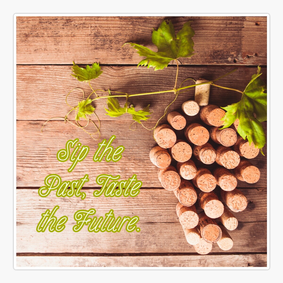 Maneki Sip The Past, Taste The Uture Sticker, Phone Decal Water Bottle ...