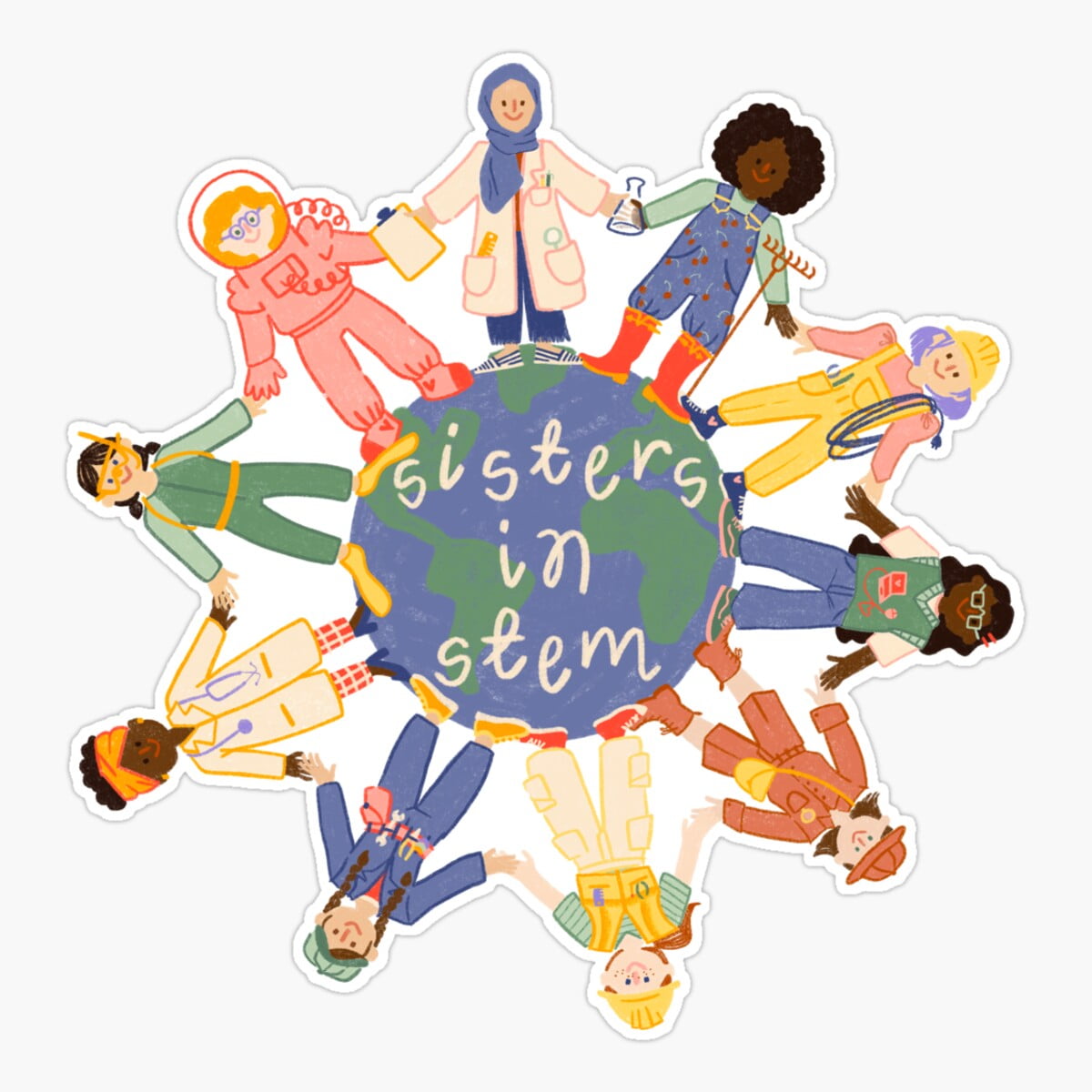 Maneki Sisters In Stem Er, Phone Decal Water Bottle Stickers Car Decals ...