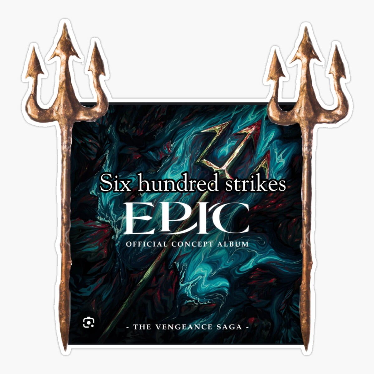 Maneki Six Hundred Strikes Epic The Musical The Vengeance Saga Sticker ...