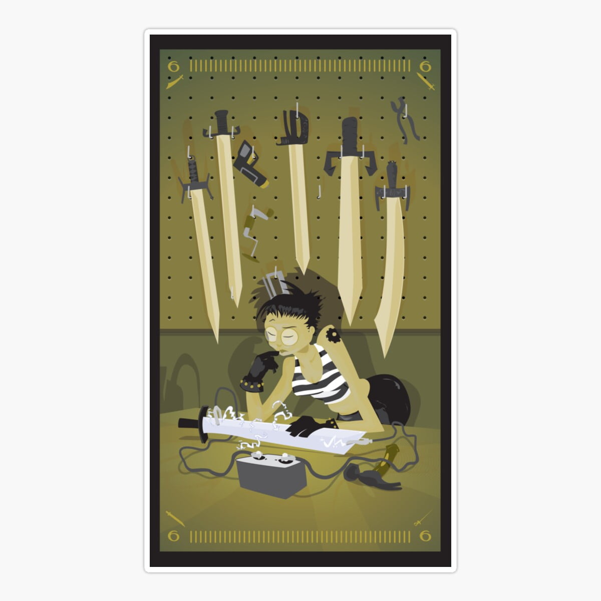 Maneki Six O Swords: Science Er, Phone Decal Water Bottle Stickers Car ...