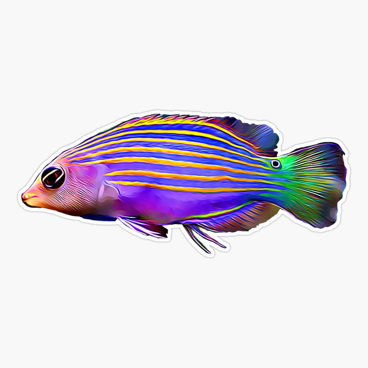 Maneki Sixline Wre Saltwater Coral Ree Ish Sweater Er, Phone Decal ...