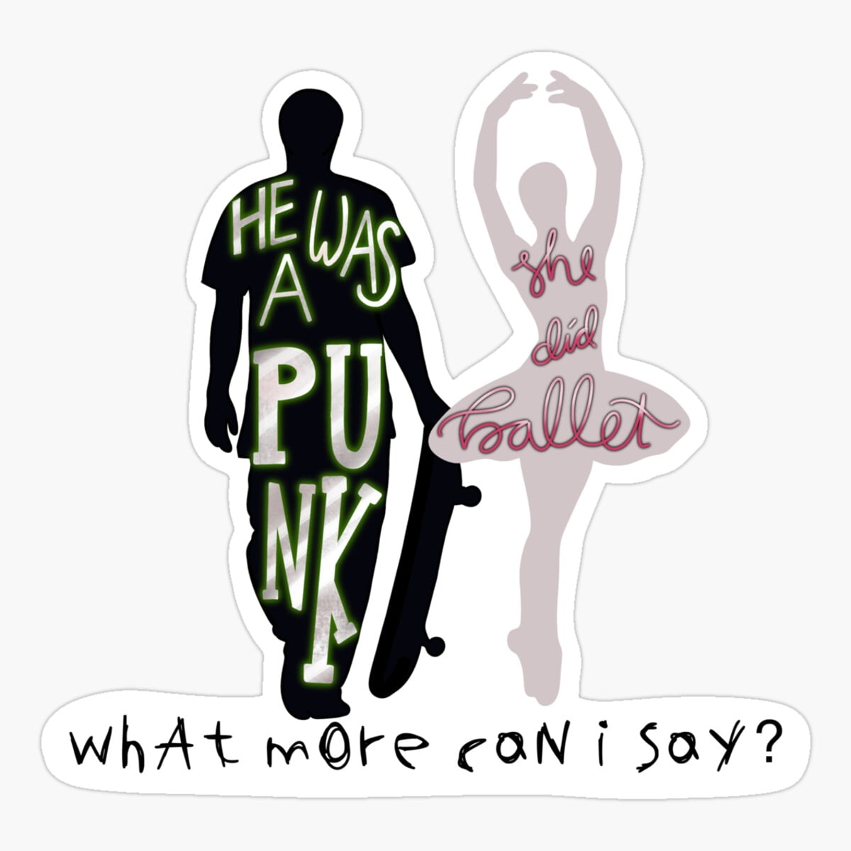 Maneki Sk8R Boi Quote Sticker Sticker, Phone Decal Water Bottle ...