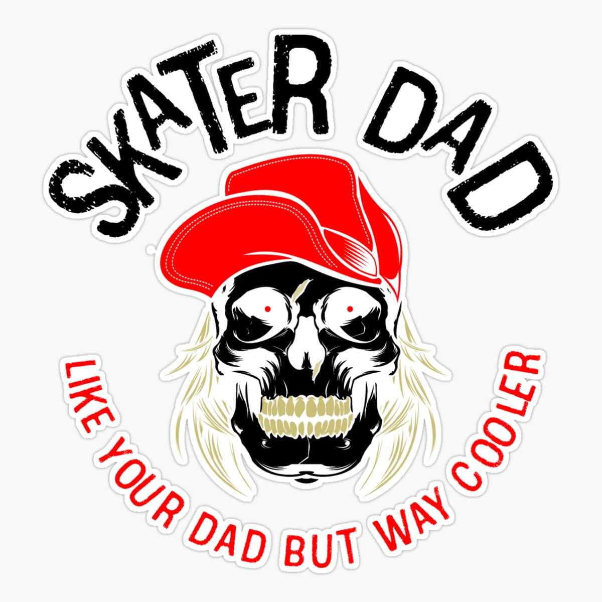 Maneki Skater Dad: Like Your Dad But Way Cooler Er, Phone Decal Water Bottle Stickers Car Decals ...