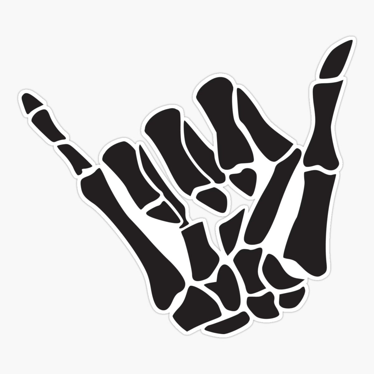 Maneki Skeleton Bone Shaka Er, Phone Decal Water Bottle Stickers Car ...