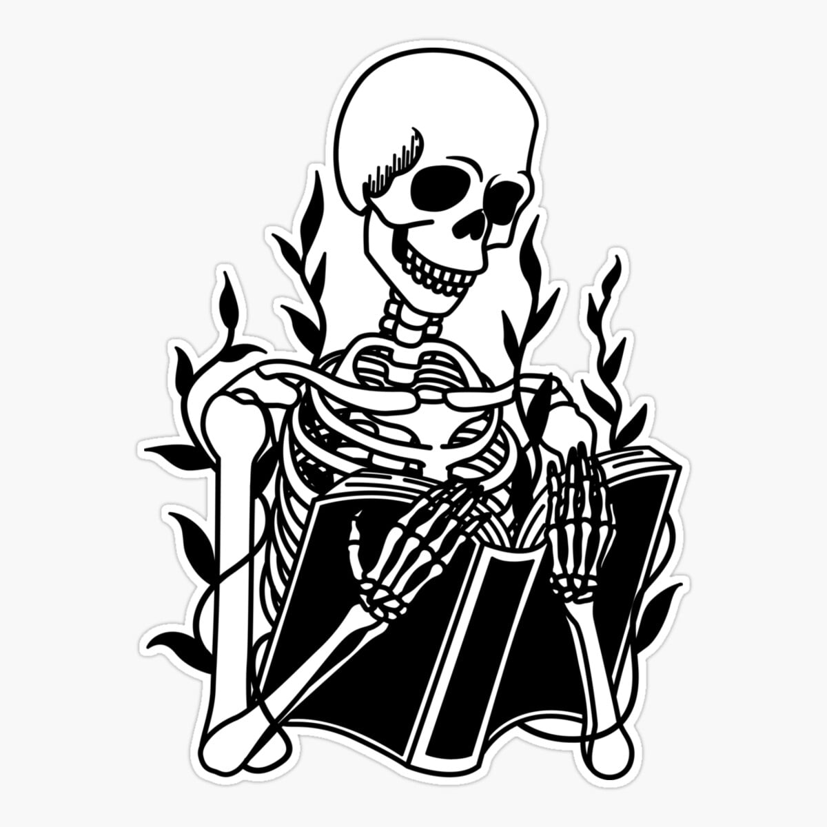 Maneki Skeleton With Book Skeleton Halloween Skeleton Git Or Teacher ...