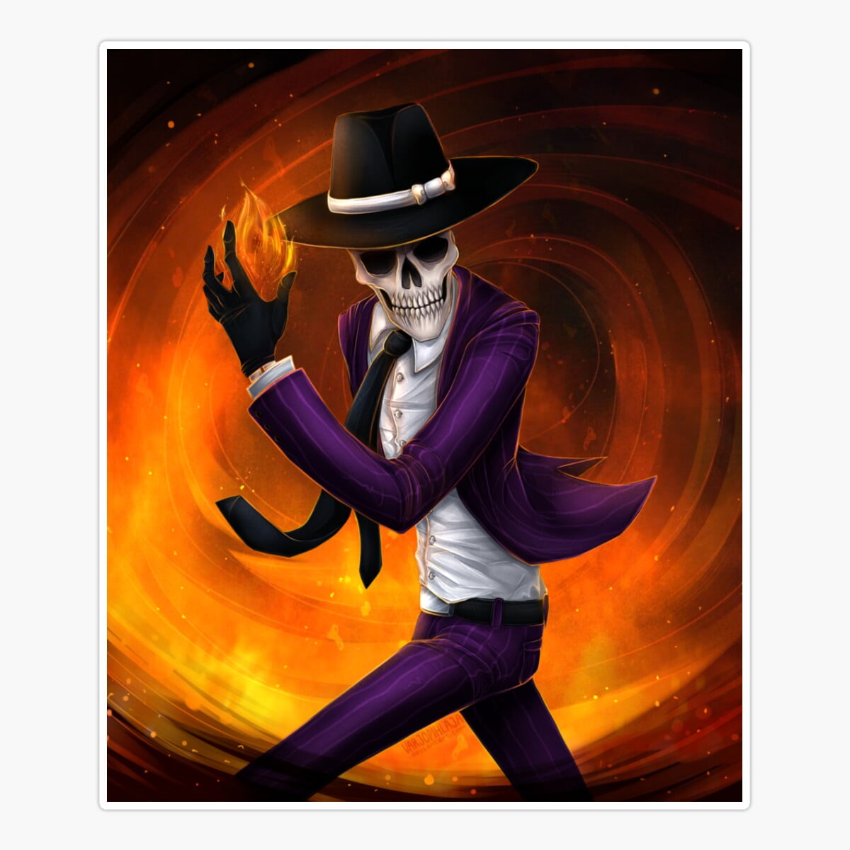 Maneki Skeleton Detective (Bg) Er, Phone Decal Water Bottle Stickers ...