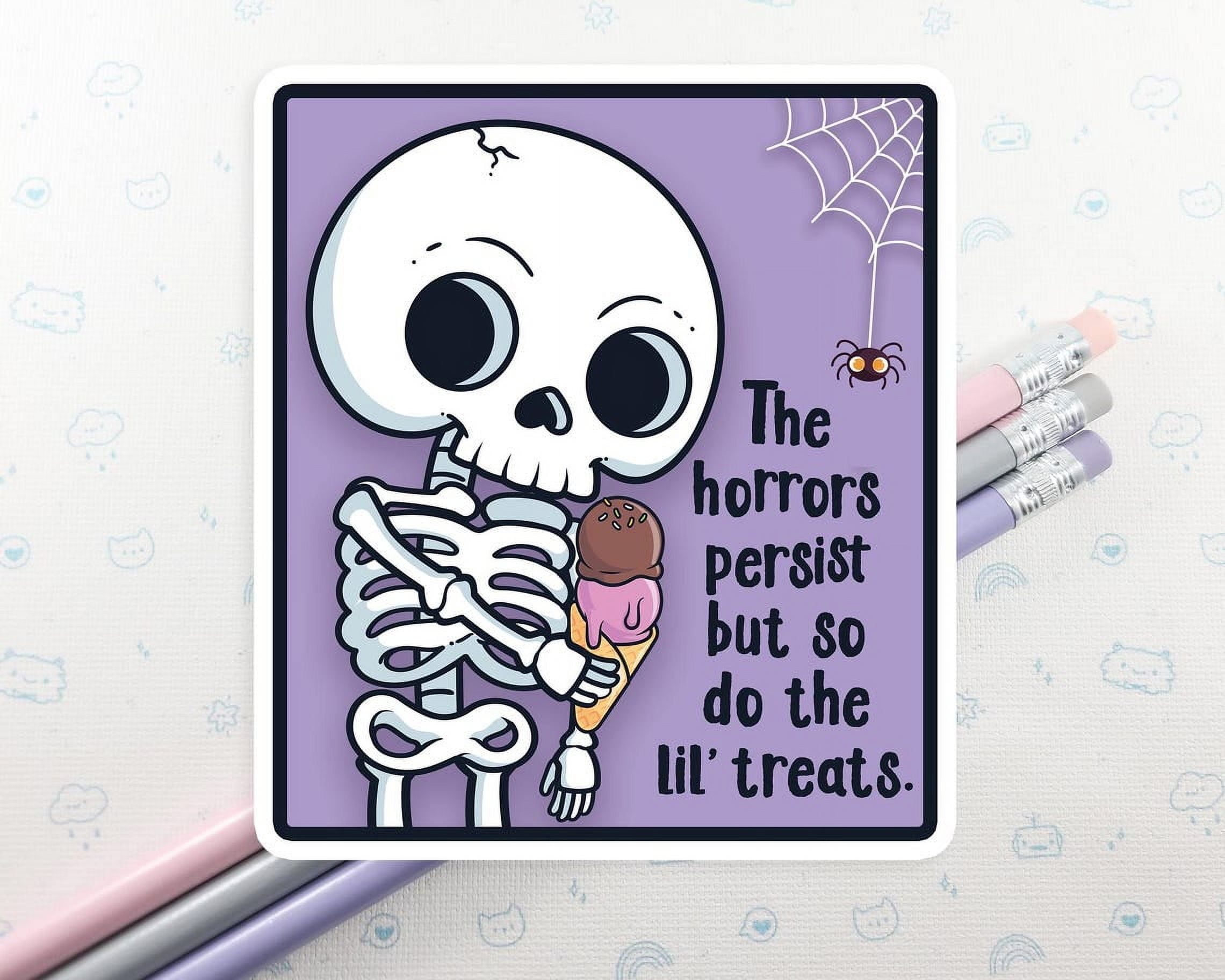 Maneki Skeleton Horrors Vinyl Er, Cute Spooky Vinyl Er, Laptop Decal ...