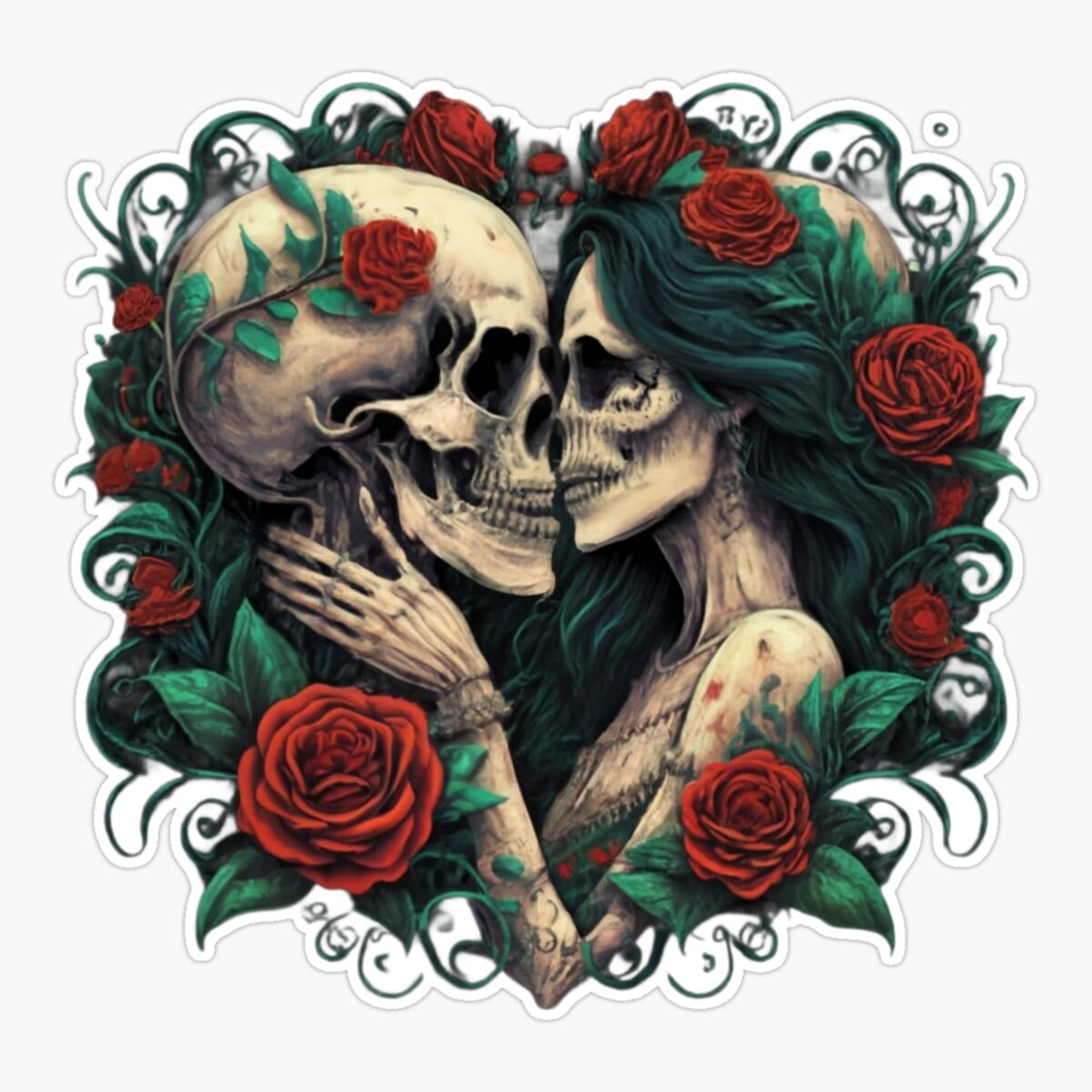 Maneki Skelton Loverr Lower Er, Phone Decal Water Bottle Stickers Car ...