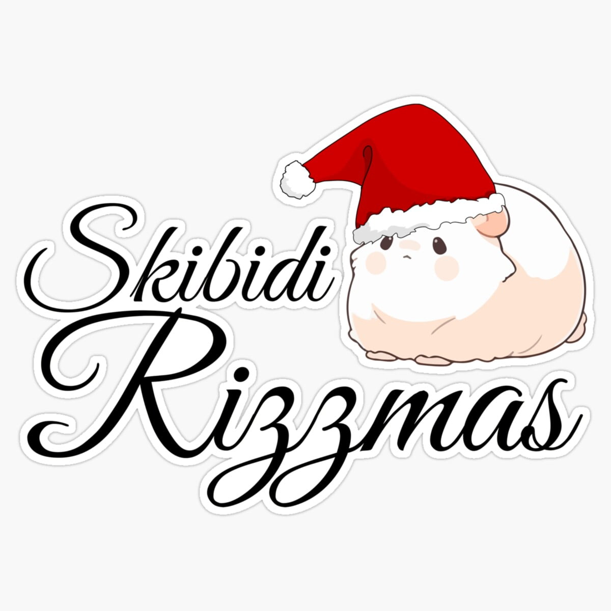 Maneki Skibidi Rizzmas Hamster Er, Phone Decal Water Bottle Stickers ...