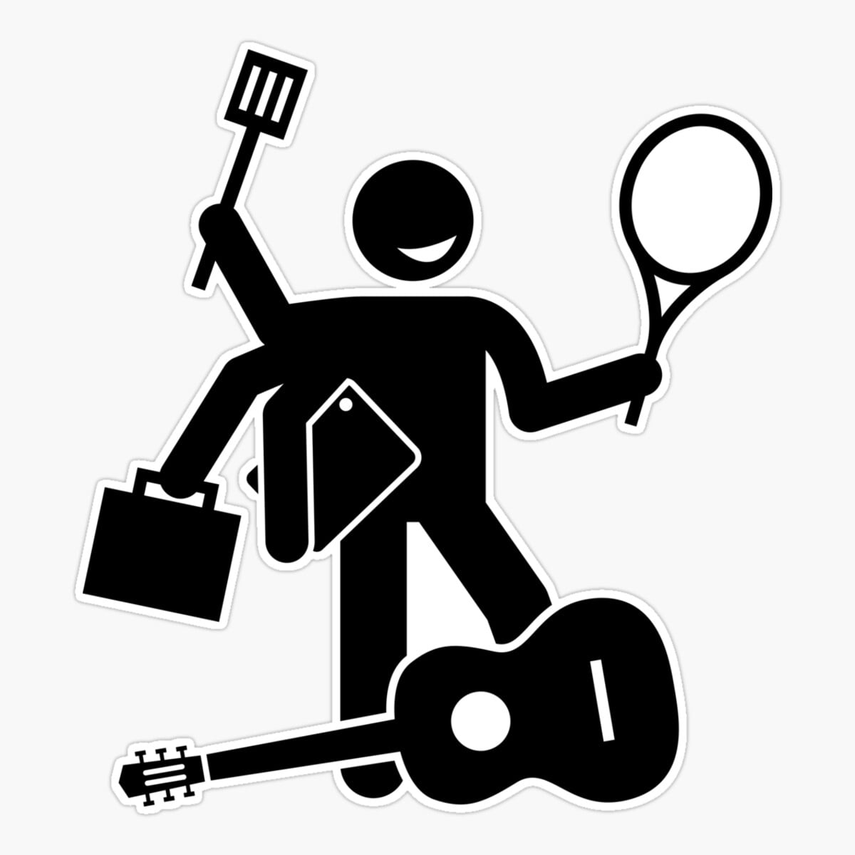 Maneki Skillul Man With Many Hobbies And Skills - Stickman White ...