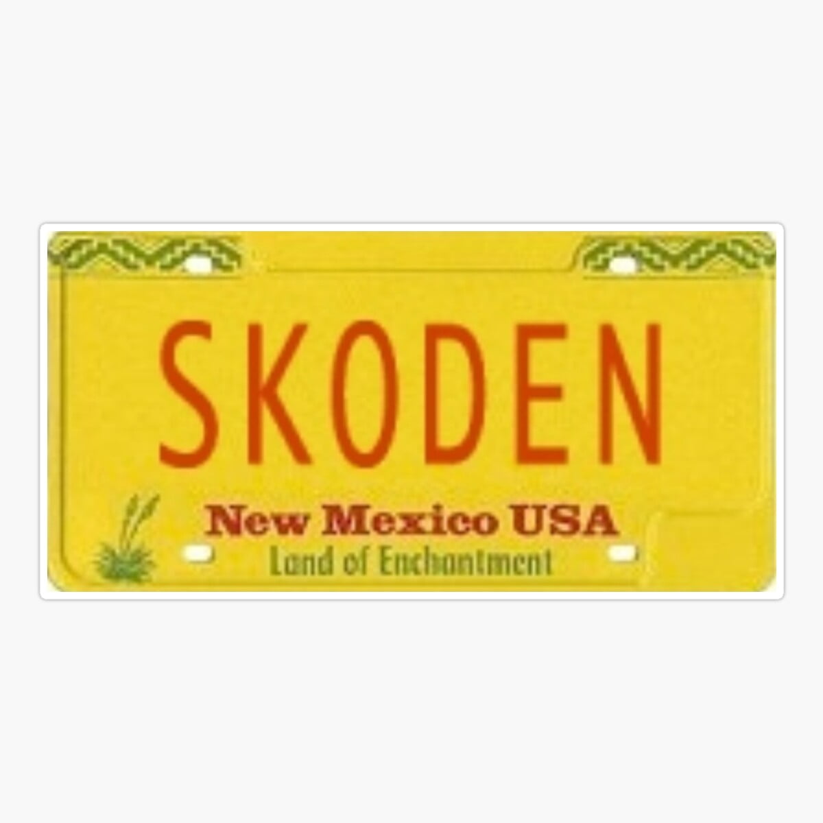 Maneki Skoden - New Mexico License Plate Sticker, Phone Decal Water ...