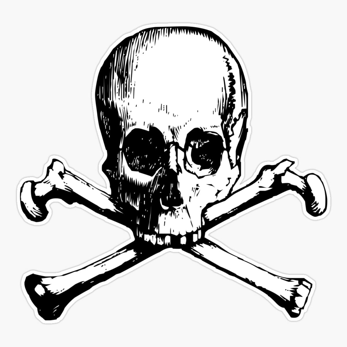 Maneki Skull And Crossbone Er, Phone Decal Water Bottle Stickers Car ...