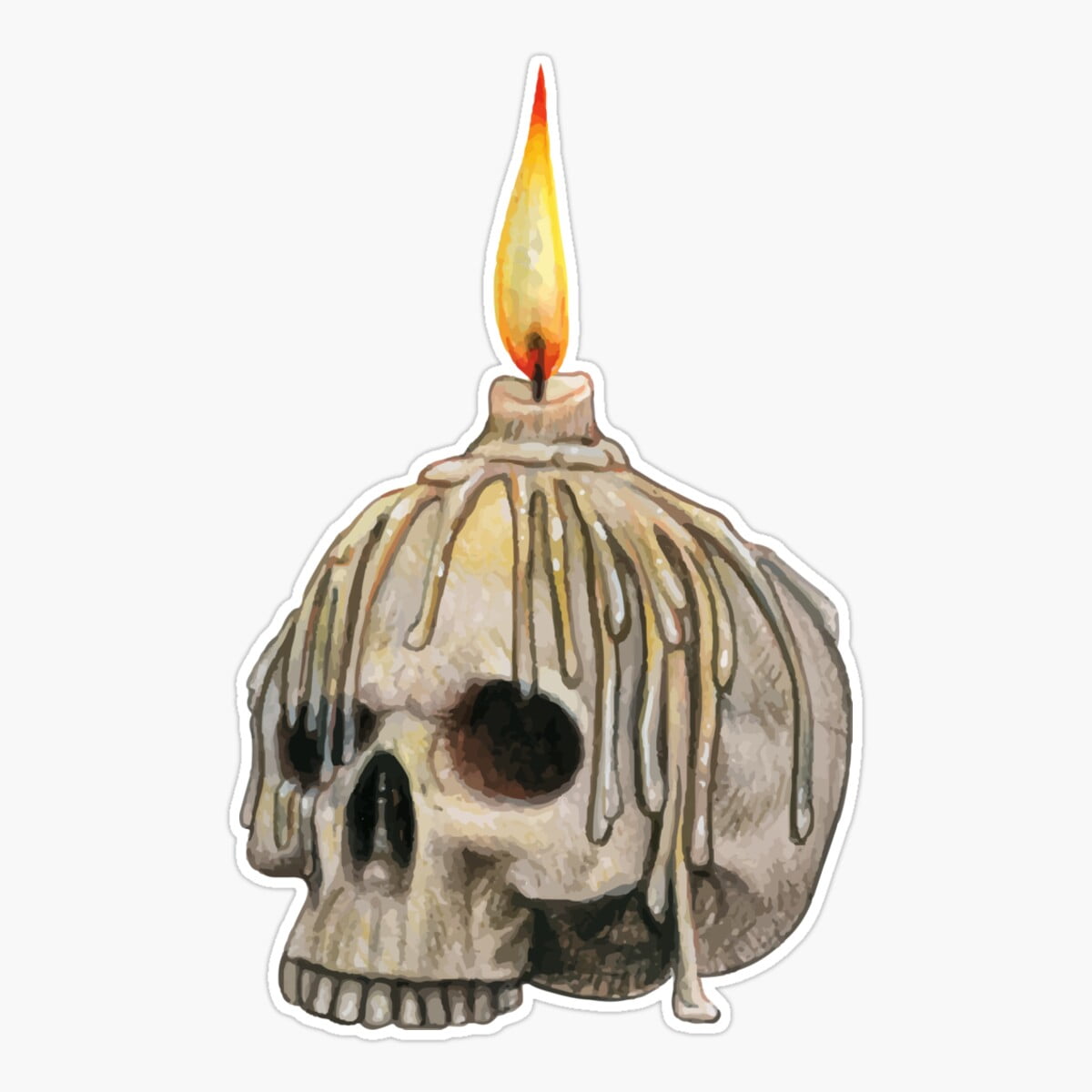 Maneki Skull Candle - Vintage Macabre Halloween Er, Phone Decal Water ...