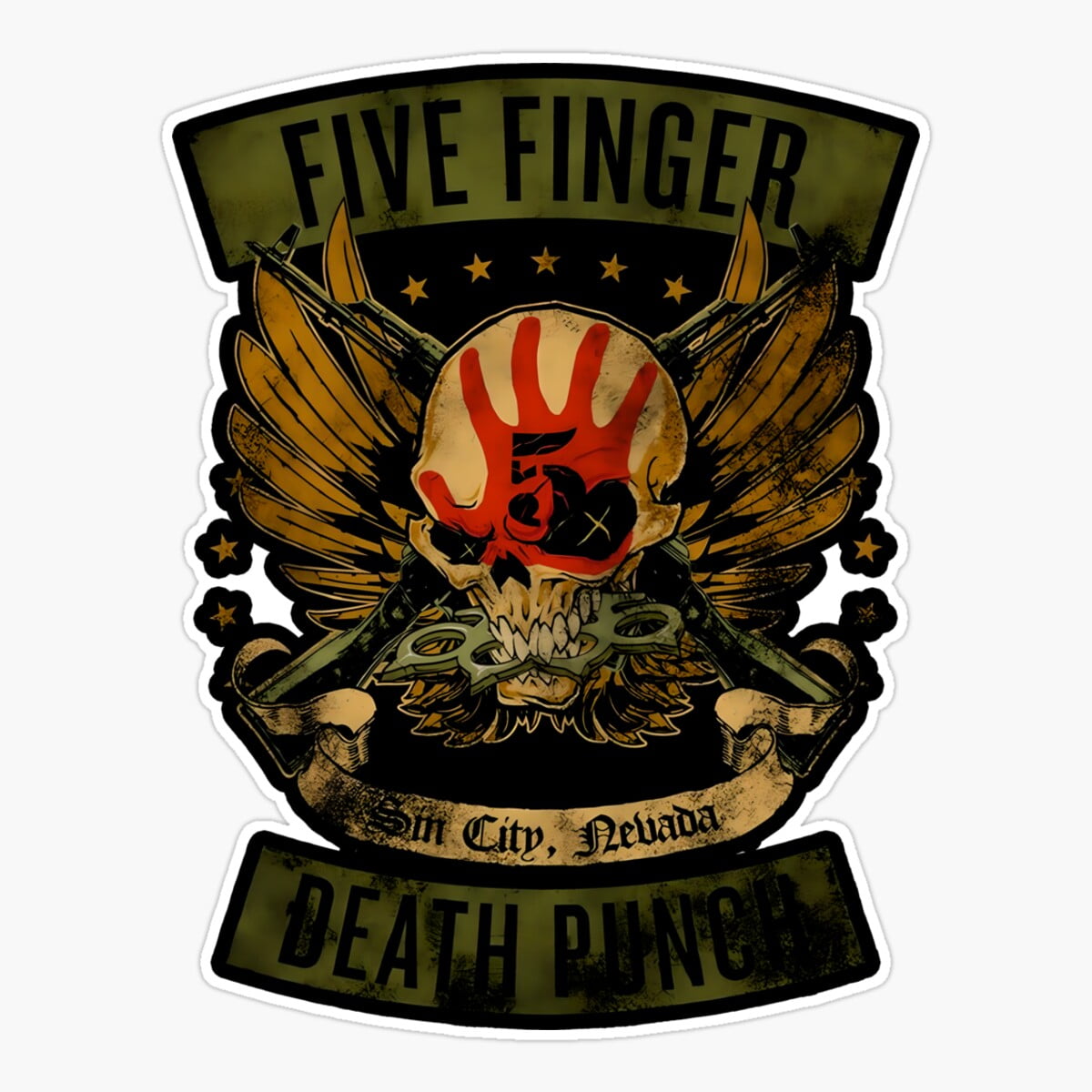 Maneki Skull Death Metal Er, Phone Decal Water Bottle Stickers Car ...