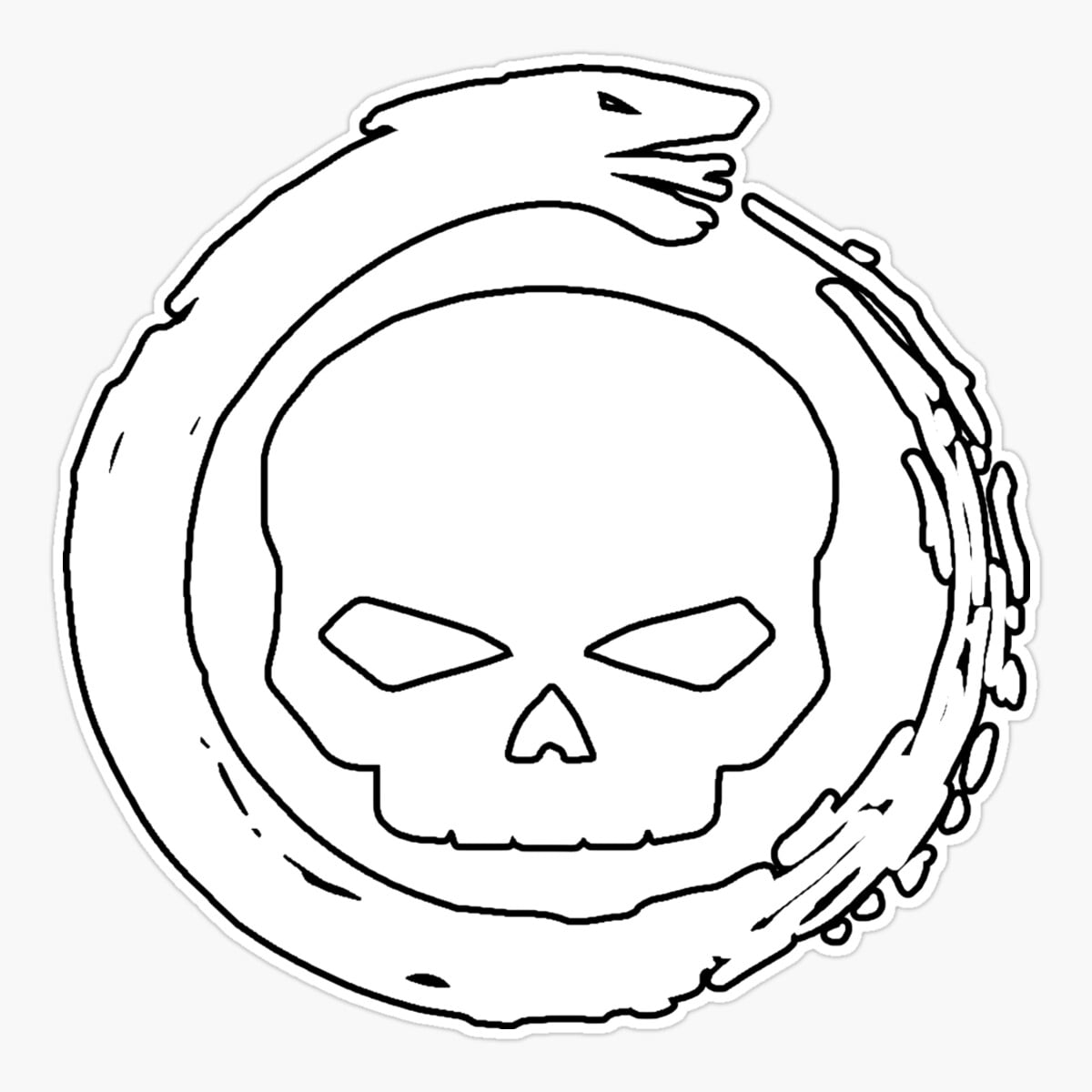 Maneki Skull N' Snake Logo Sticker, Phone Decal Water Bottle Stickers ...