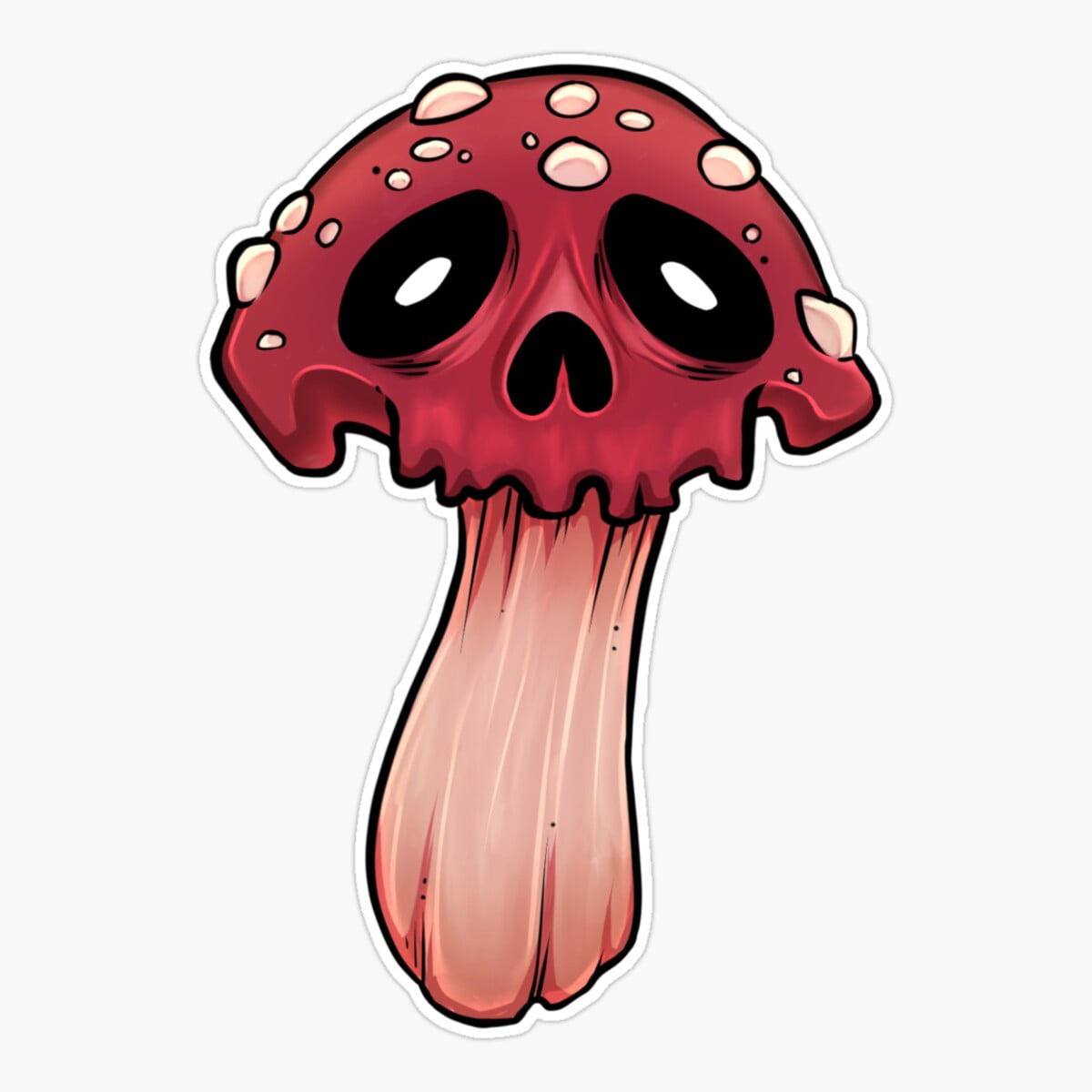 Maneki Skull Shroom Er, Phone Decal Water Bottle Stickers Car Decals ...