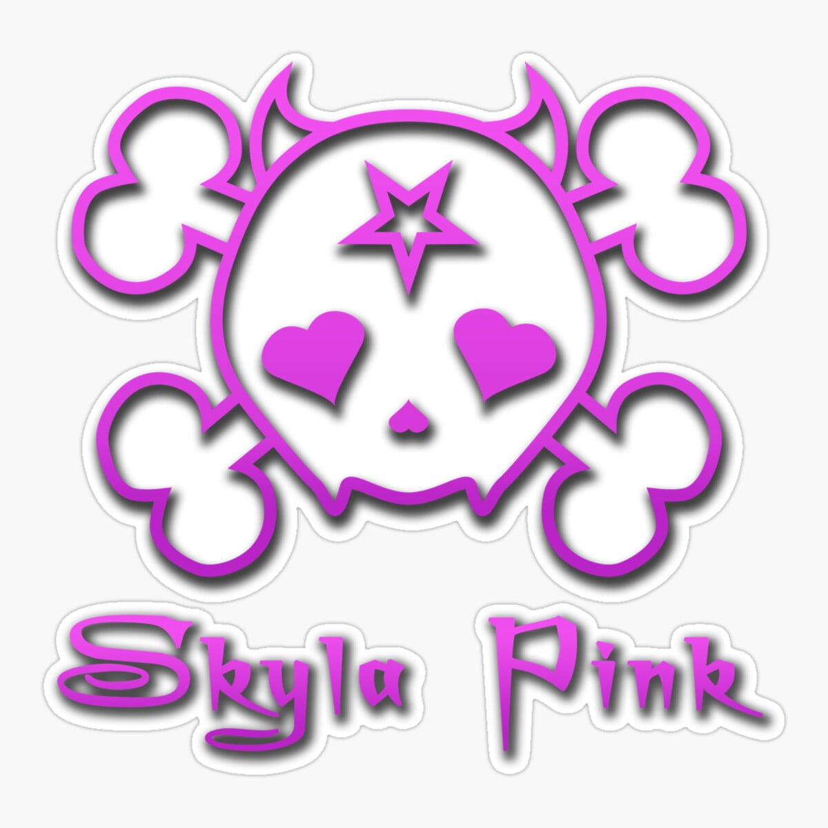 Maneki Skyla Pink Ull Logo Er, Phone Decal Water Bottle Stickers Car ...