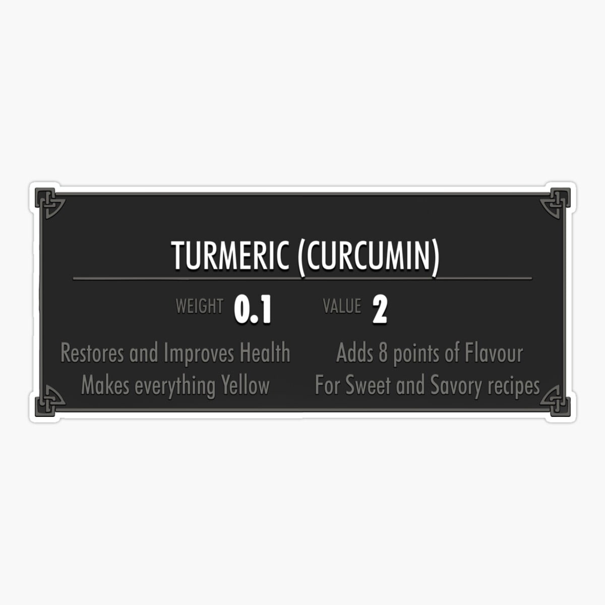 Maneki Skyrim ┃Turmeric - Curcumin┃Ingredients, Cooking And Alchemy┃Ood ...