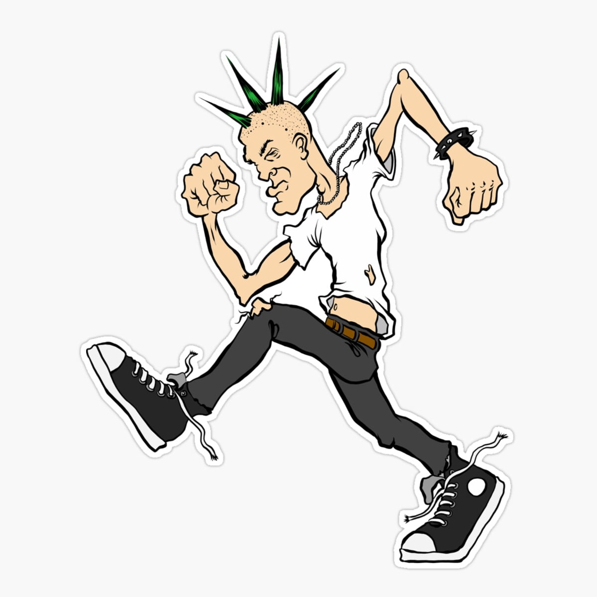 Maneki Slam Dance Punk Sticker, Phone Decal Water Bottle Stickers Car ...