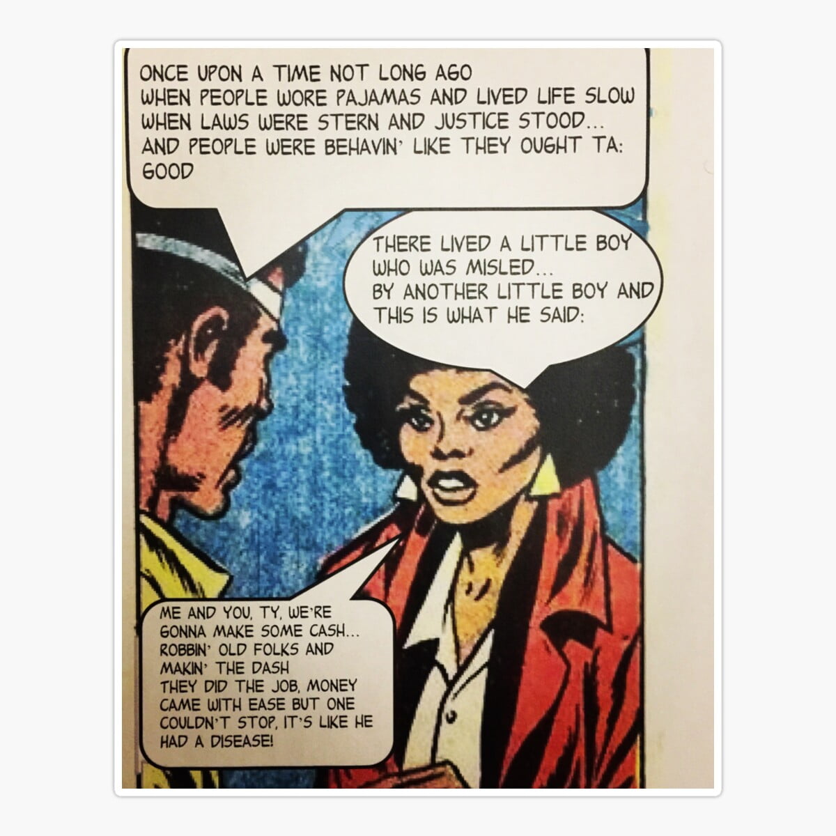 Maneki Slick Rick'S Children Story And A Vintage Comic Strip Sticker ...