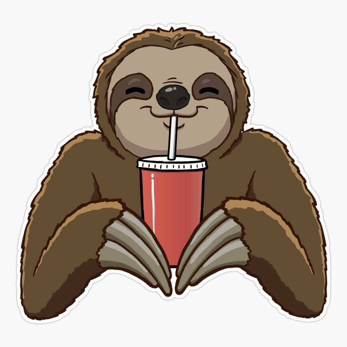 Maneki Sloth Drink Soda Er, Phone Decal Water Bottle Stickers Car ...