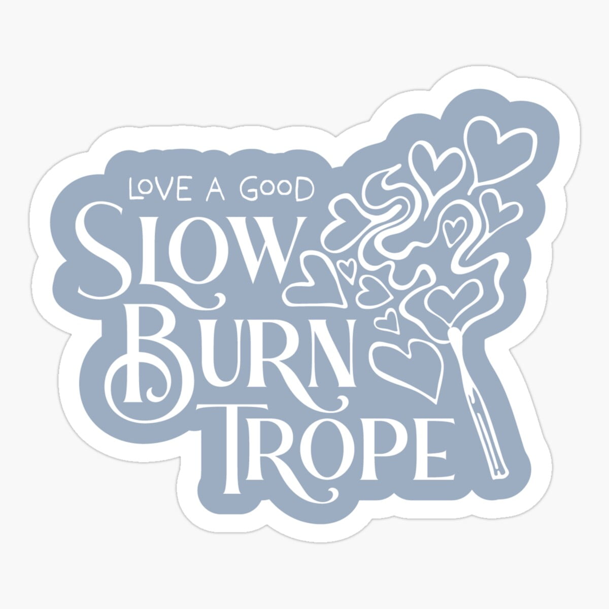 Maneki Slow Burn Trope Sticker Sticker, Phone Decal Water Bottle ...