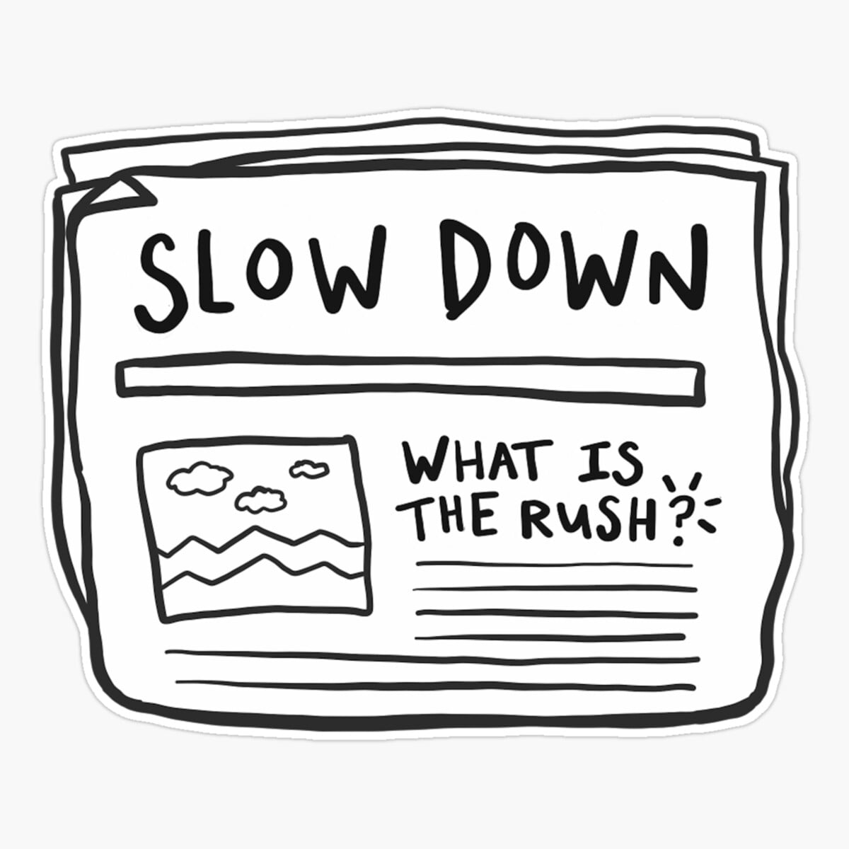 Maneki Slow Down, What Is The Rush? Sticker, Phone Decal Water Bottle ...