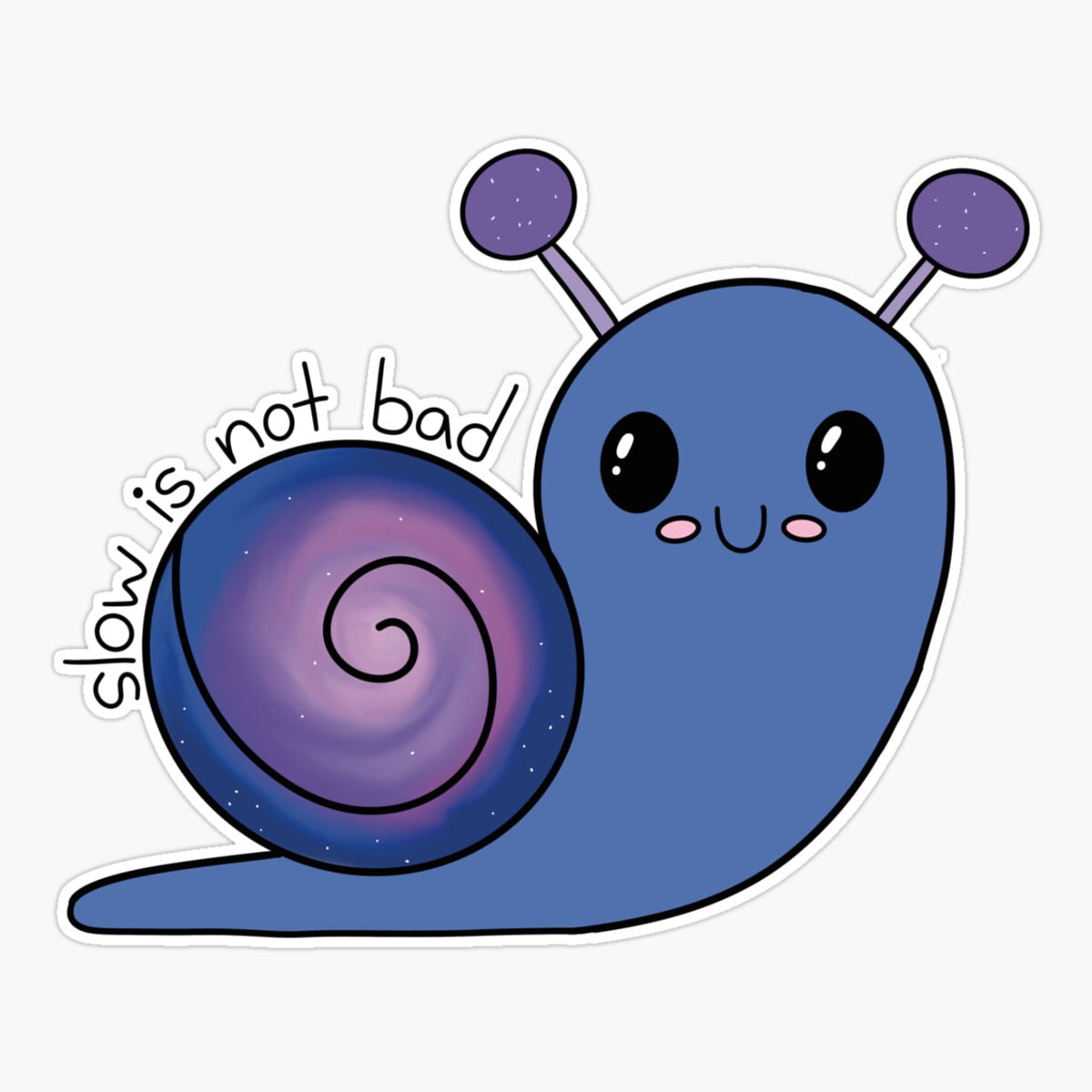 Maneki Slow Is Not Bad Self-Care Snail Er, Phone Decal Water Bottle ...