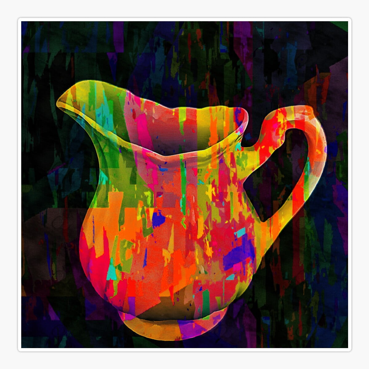 Maneki Small Cream Jug Sticker, Phone Decal Water Bottle Stickers Car ...