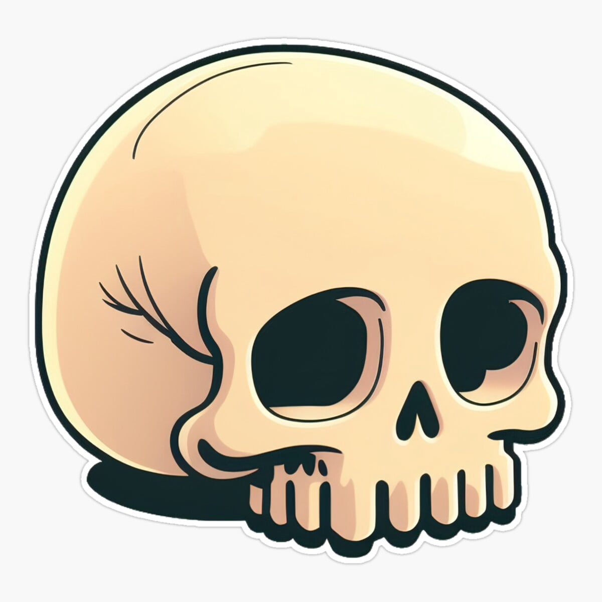 Maneki Small Skull, Er Er, Phone Decal Water Bottle Stickers Car Decals ...