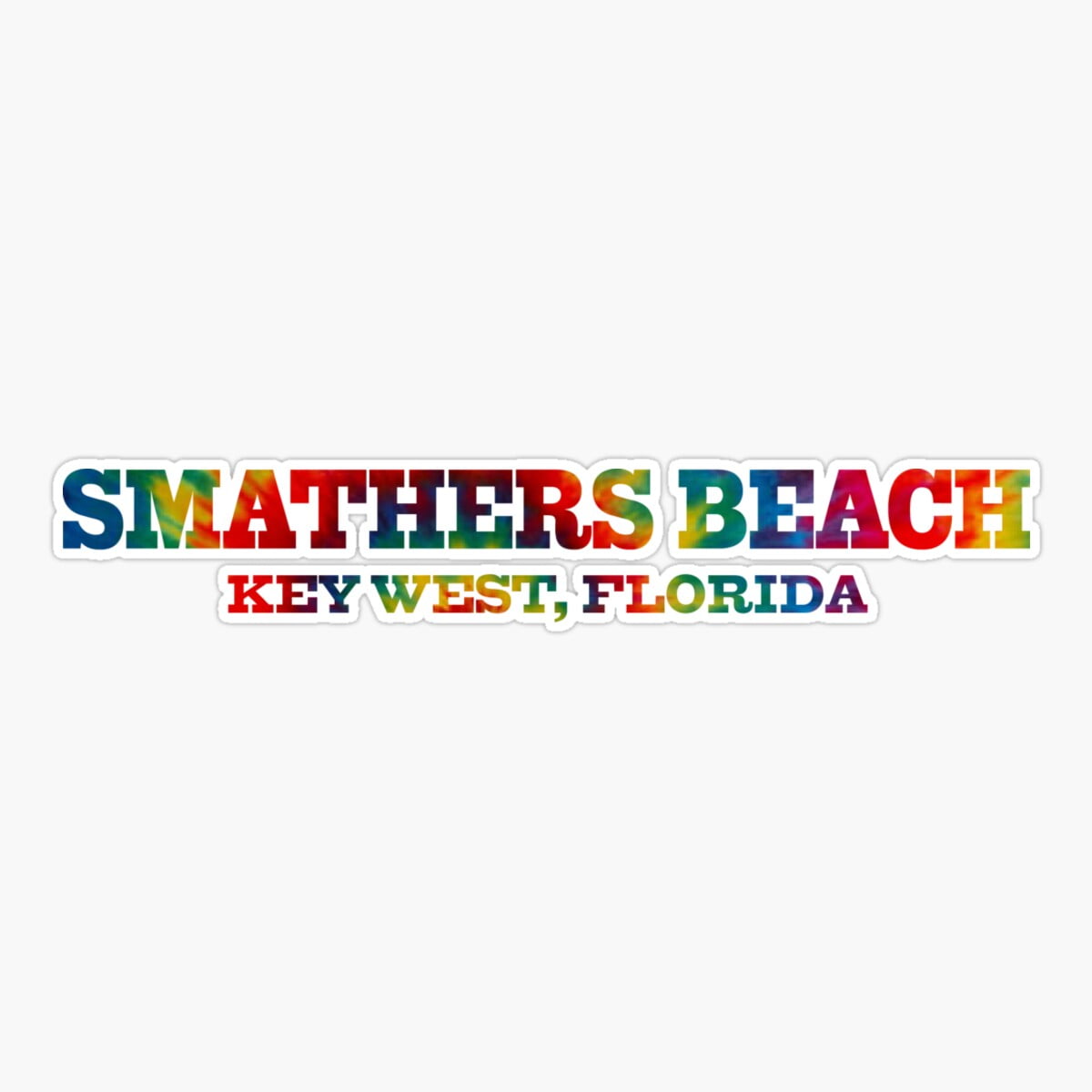 Maneki Smathers Beach Florida Sticker, Phone Decal Water Bottle ...