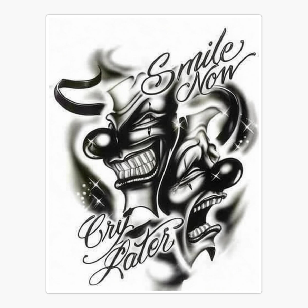 Maneki Smile Now Cry Later Sticker, Phone Decal Water Bottle Stickers ...