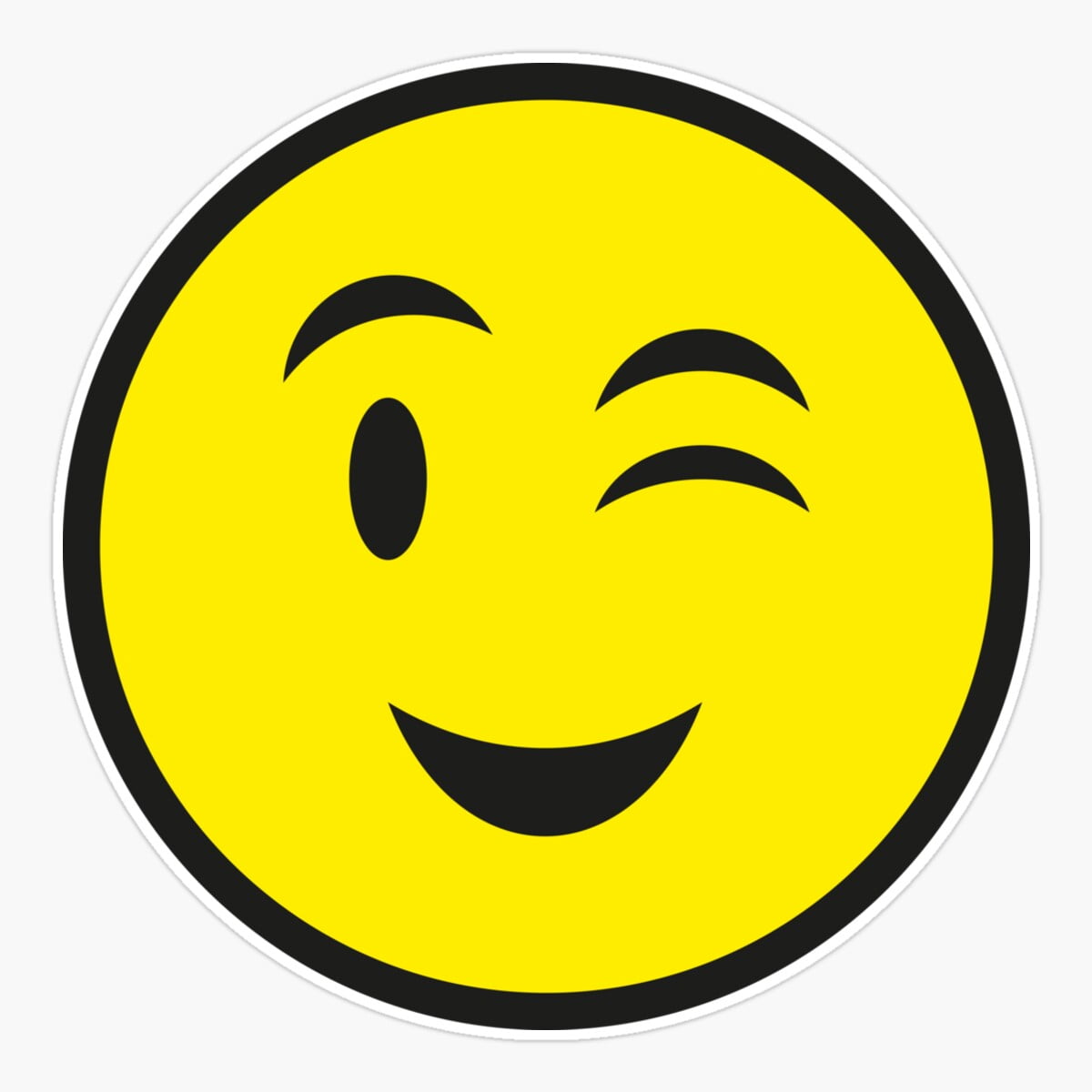 Maneki Smile Winking Eye Sticker, Phone Decal Water Bottle Stickers Car ...