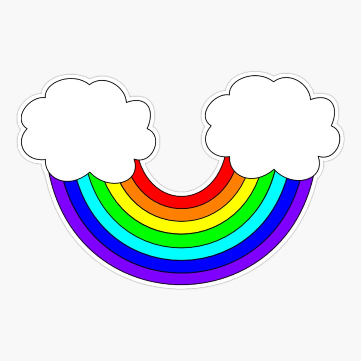 Maneki Smiley Rainbow Sticker, Phone Decal Water Bottle Stickers Car ...