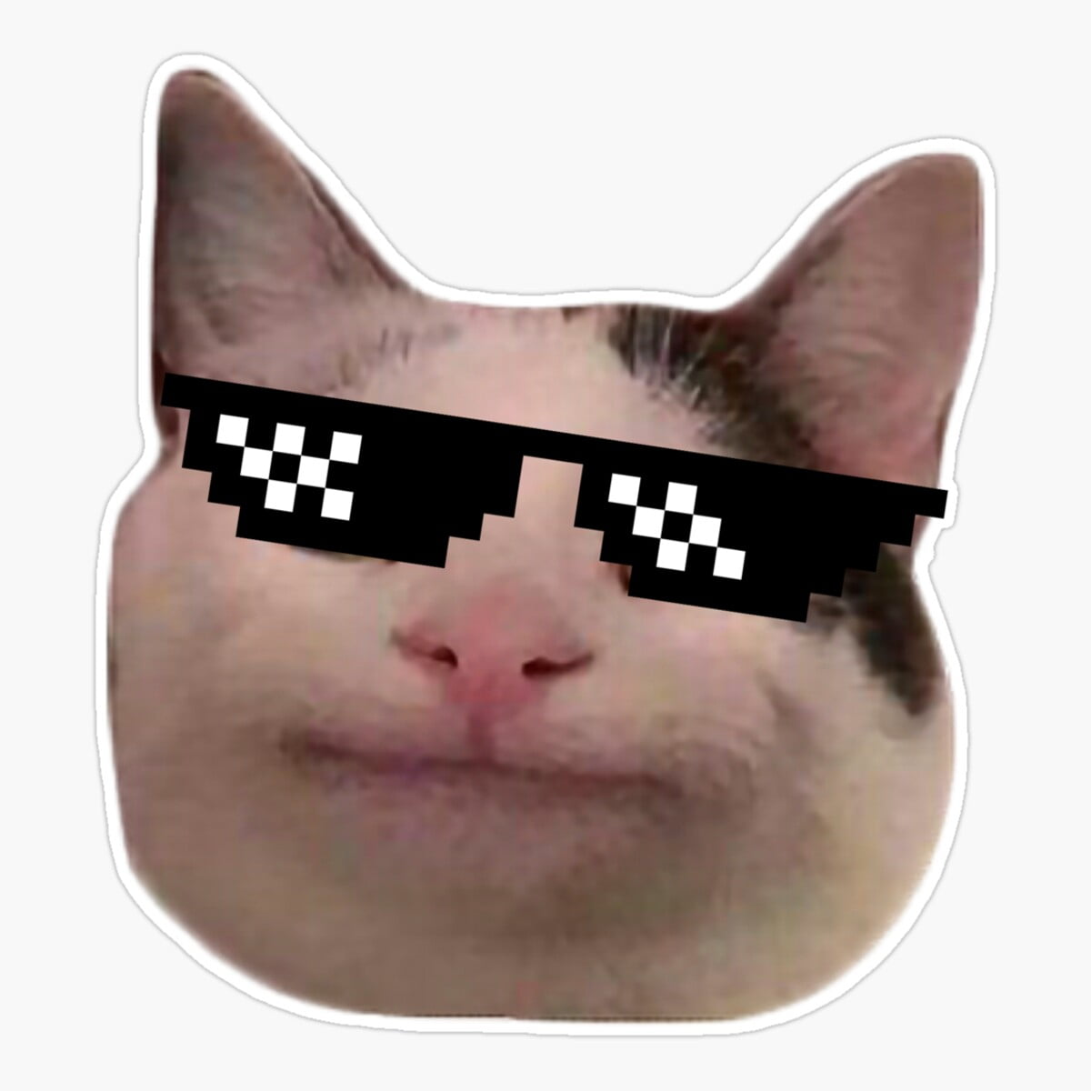 Maneki Smiling Cat Beluga Sticker, Phone Decal Water Bottle Stickers ...