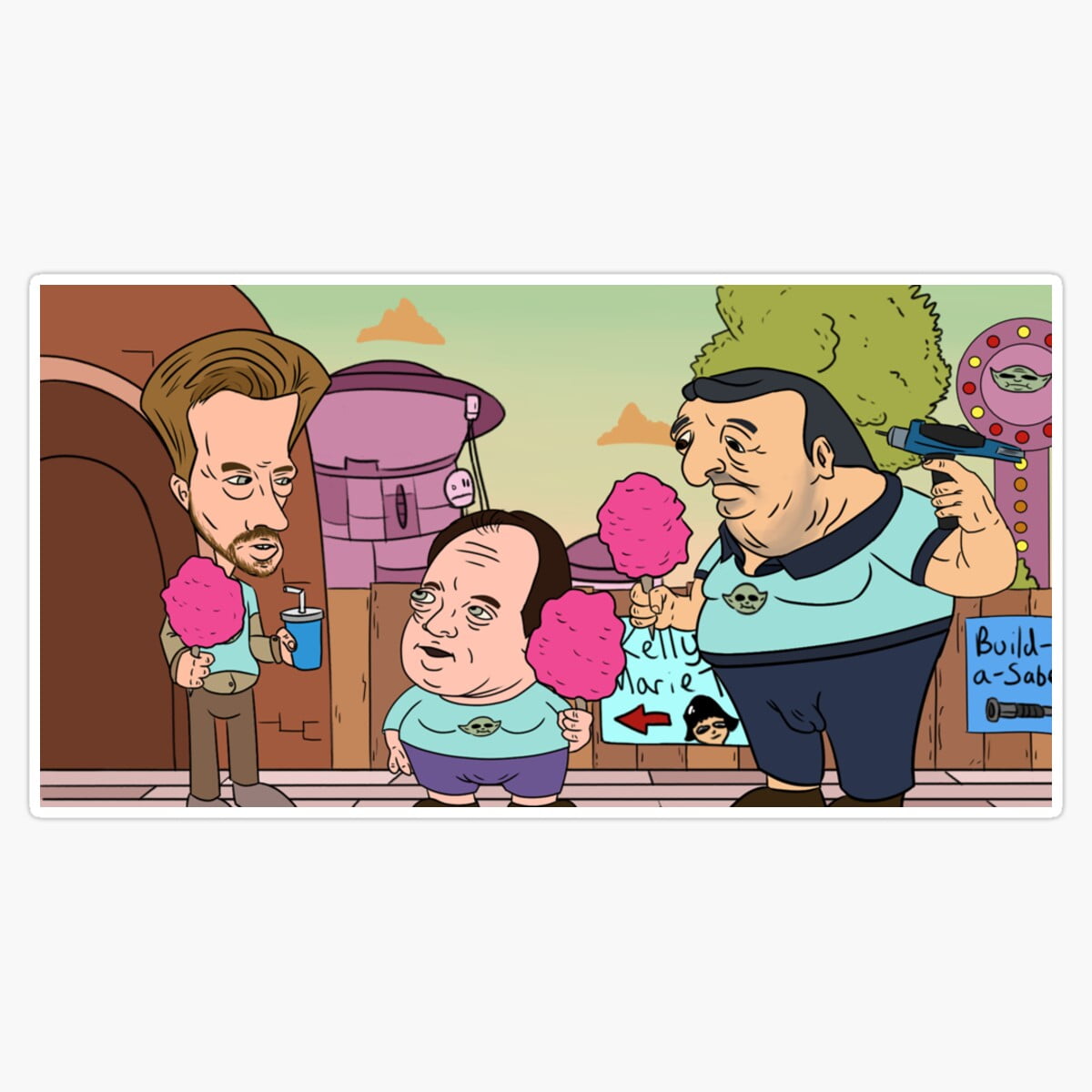 Maneki Smiling Friends And Red Letter Media Crossover Er, Phone Decal ...