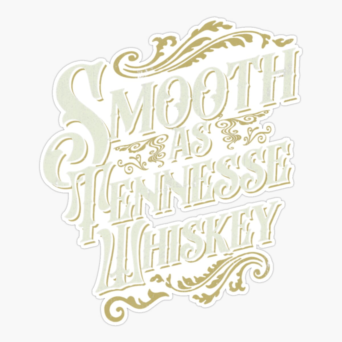 Maneki Smooth As Tennessee Whiskey Drinker Tennessee Whiskey Sticker ...