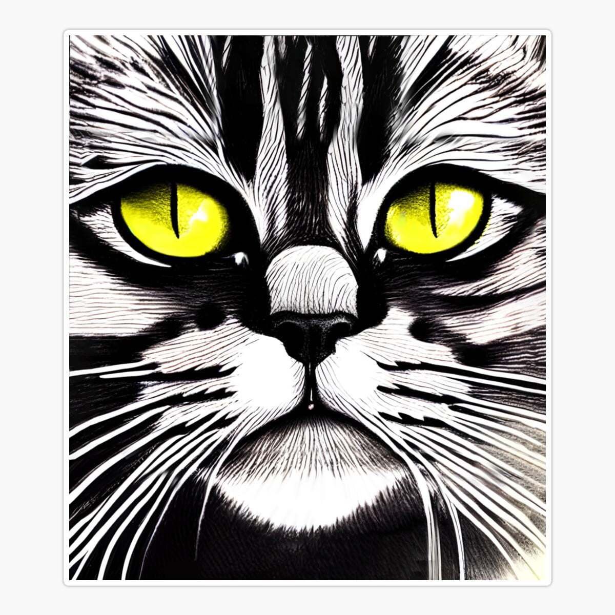 Maneki Smudge Cat Cat Miaw Meow Rainbow Kitten Surprise Sad Cat In ...