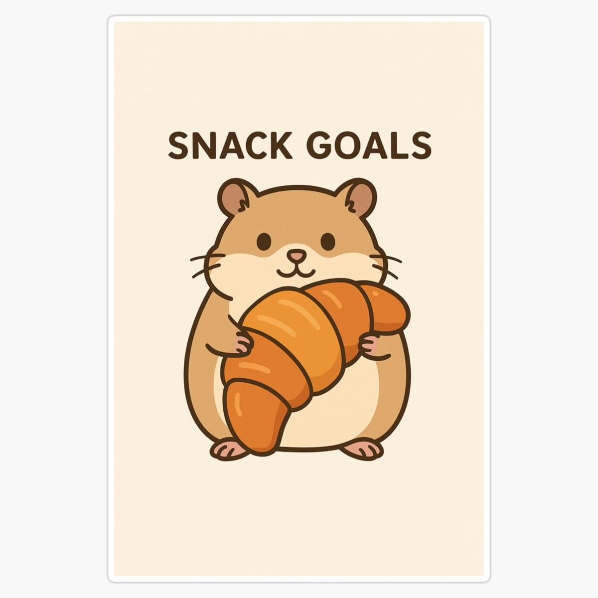 Maneki Snack Goals – Cute Hamster Design Er, Phone Decal Water Bottle ...