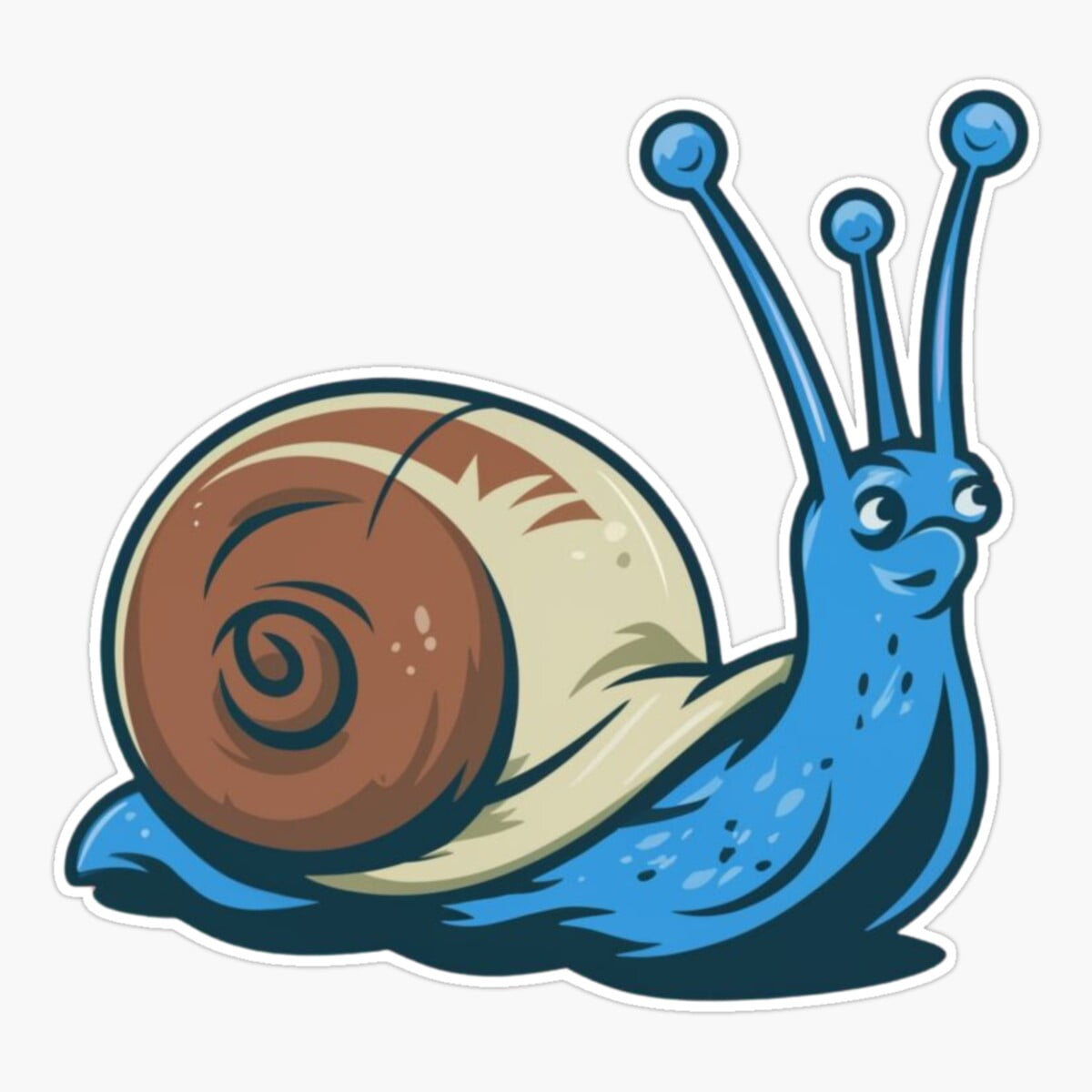 Maneki Snail Silhouette In Urban Background Sticker, Phone Decal Water ...