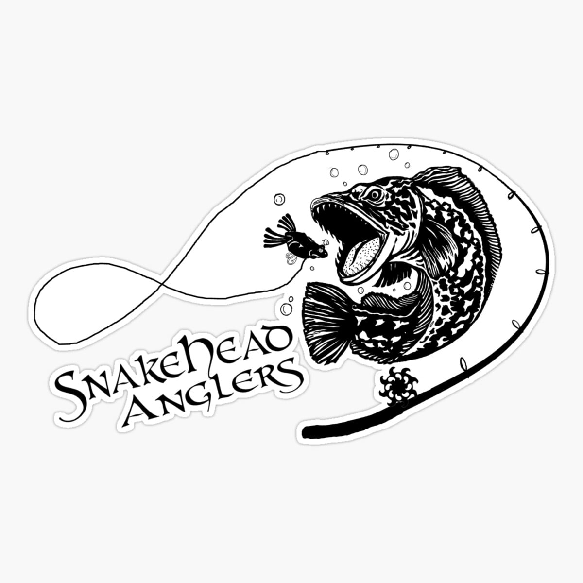 Maneki Snakehead Anglers Er, Phone Decal Water Bottle Stickers Car ...
