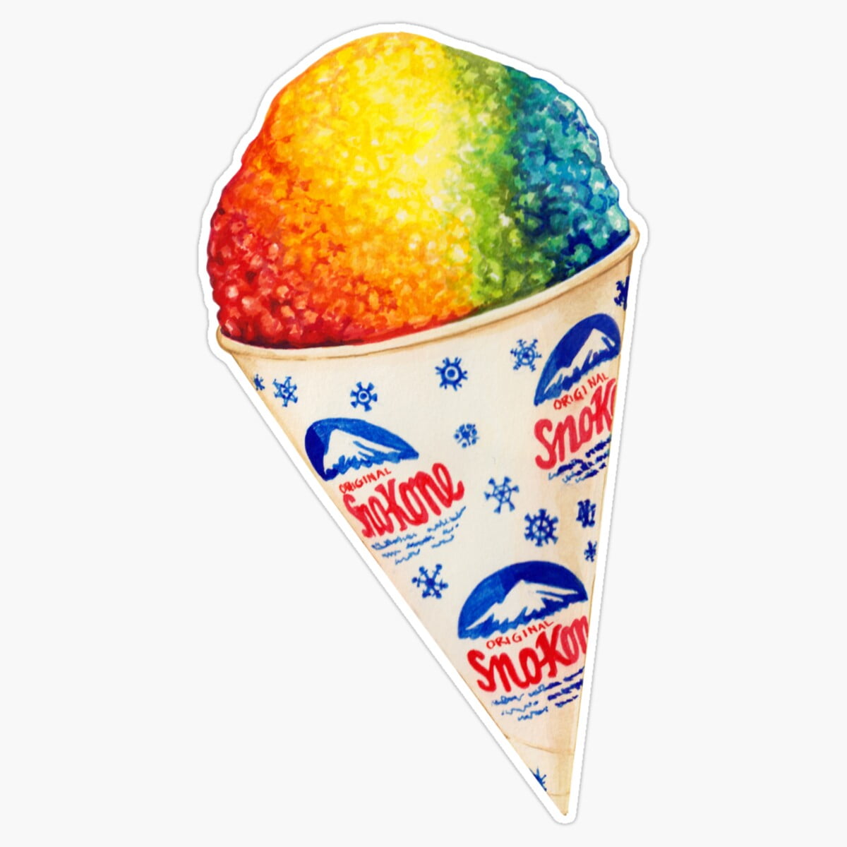 Maneki Snow Cone Pattern Er, Phone Decal Water Bottle Stickers Car ...