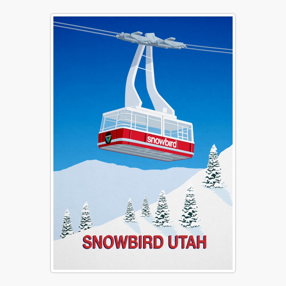 Maneki Snowbird Ski Resort Sticker, Phone Decal Water Bottle Stickers ...