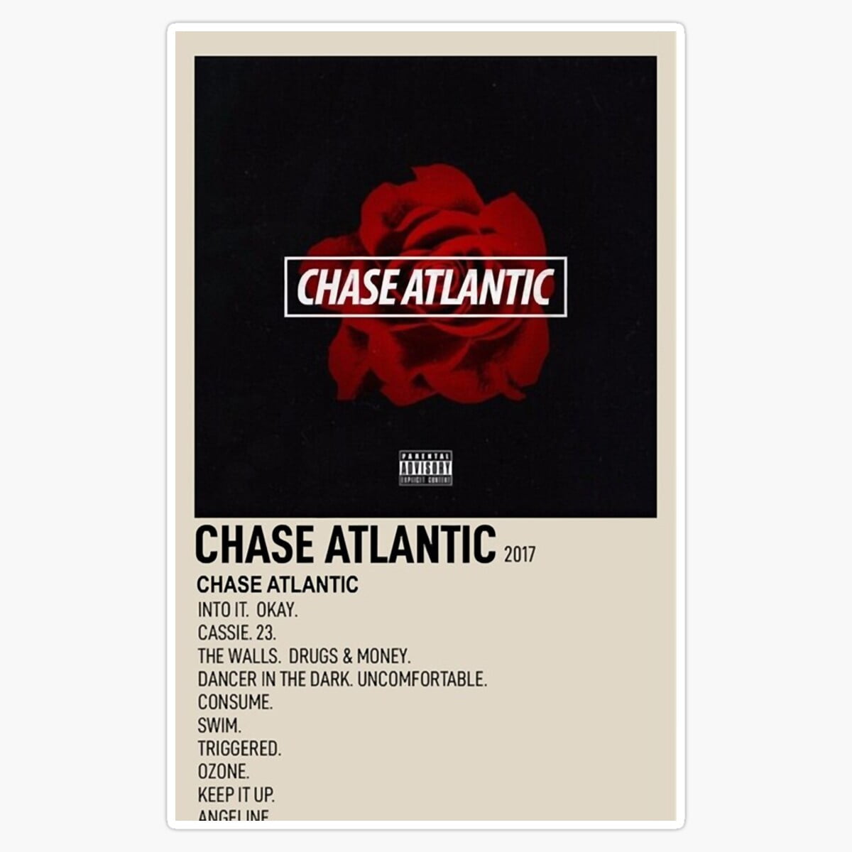 Maneki So Funny Chase Atlantic Classic Fans Er, Phone Decal Water ...