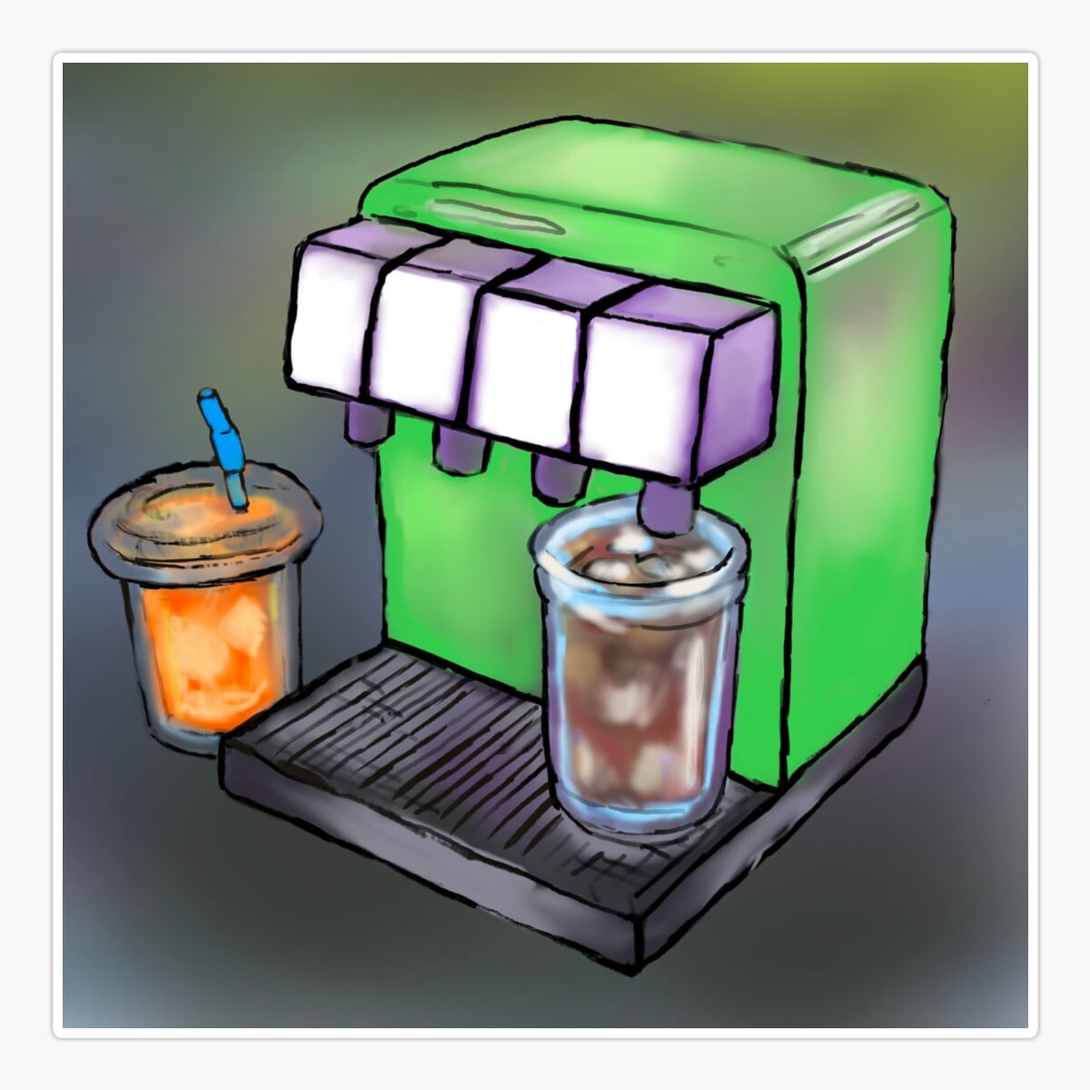 Maneki Soda Pop Fountain Drink Carbonation Machine Orange Cola Ice Cold ...