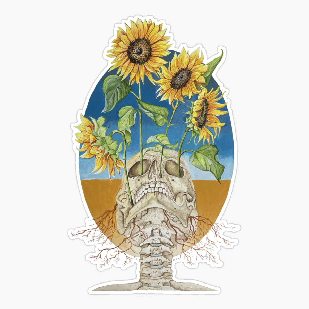 Maneki Soil Or Sunlowers Er, Phone Decal Water Bottle Stickers Car ...