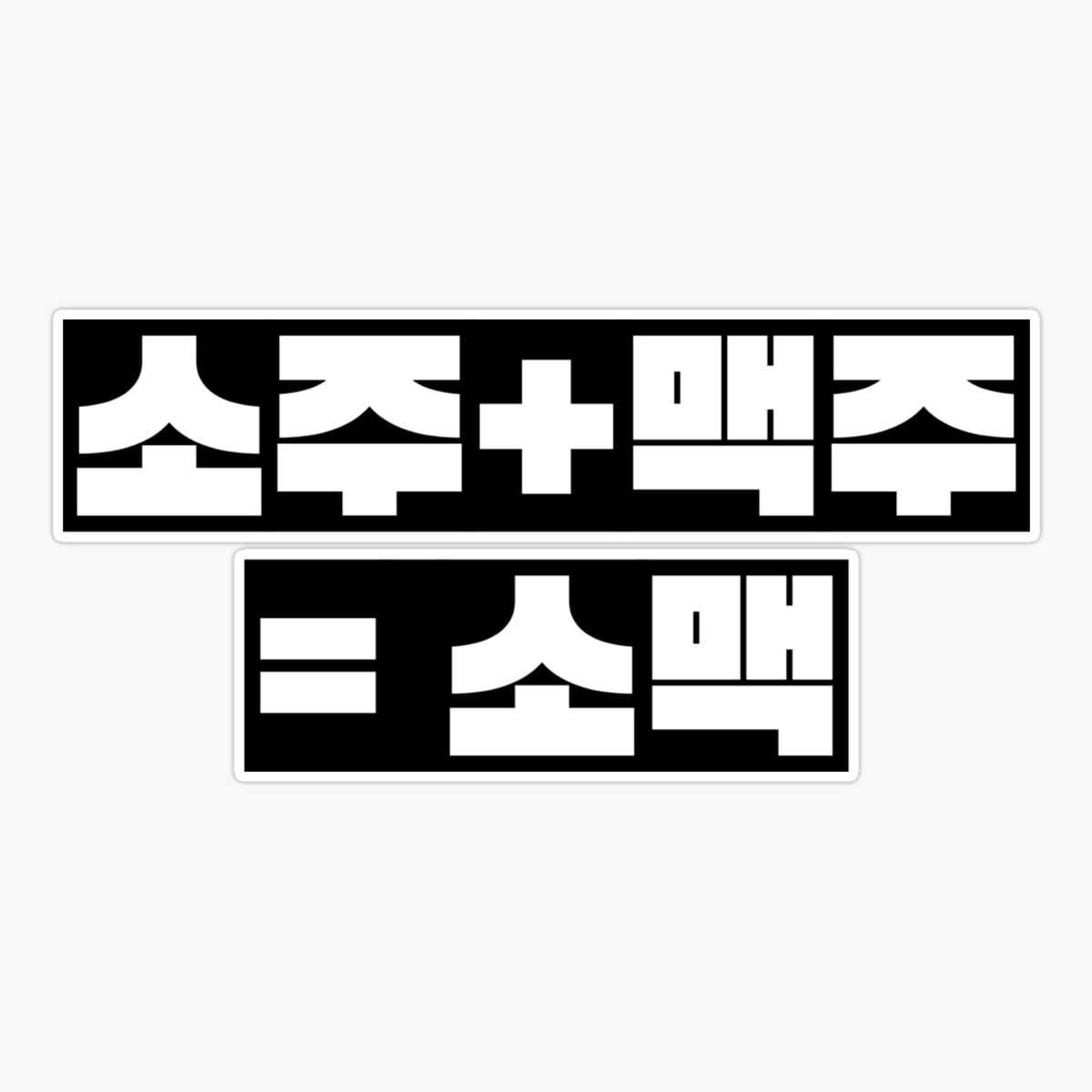 Maneki Soju And Beer Korean Word, Somaek Korean Drink, Hangul, Korean ...