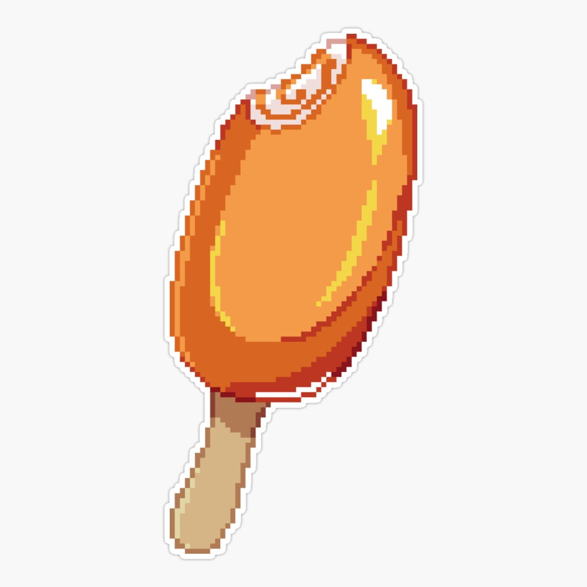 Maneki Solero Ice Cream Pixel Art Sticker, Phone Decal Water Bottle ...