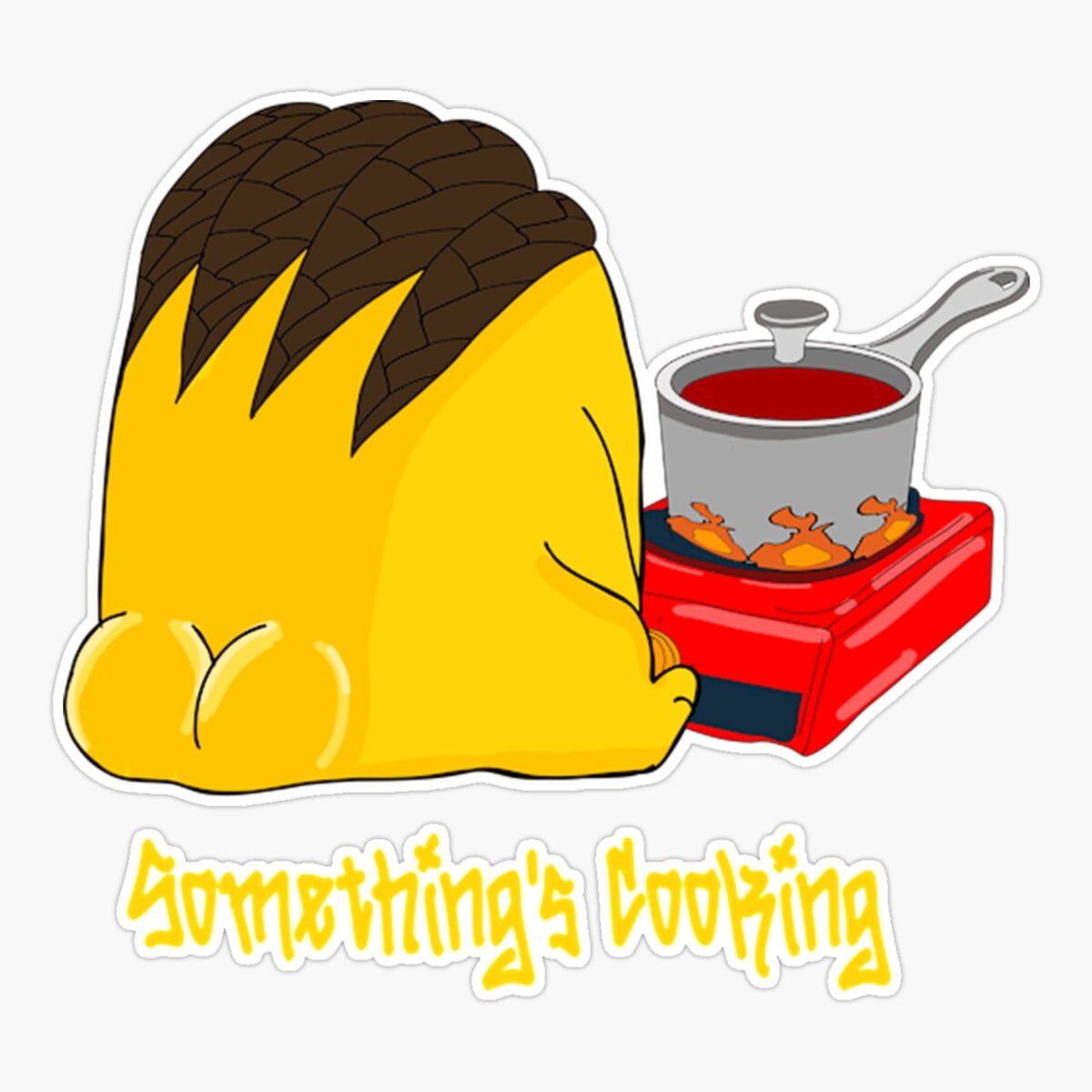 Maneki Something'S Cooking Sticker, Phone Decal Water Bottle Stickers ...