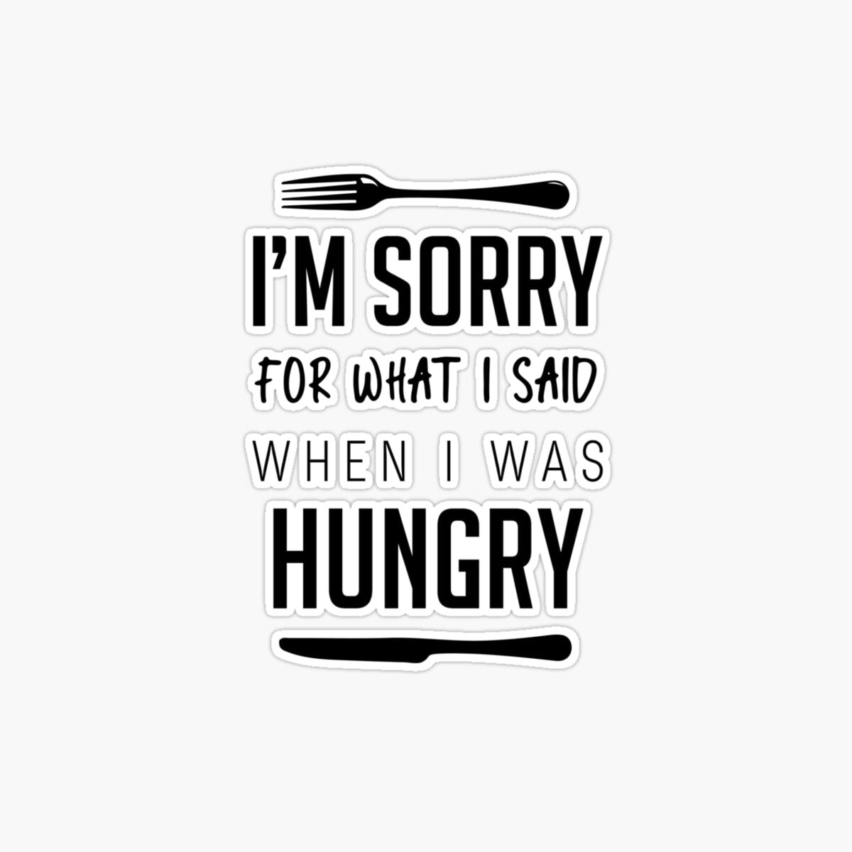 Maneki Sorry Or What I Said When I Was Hungry Sticker, Phone Decal ...